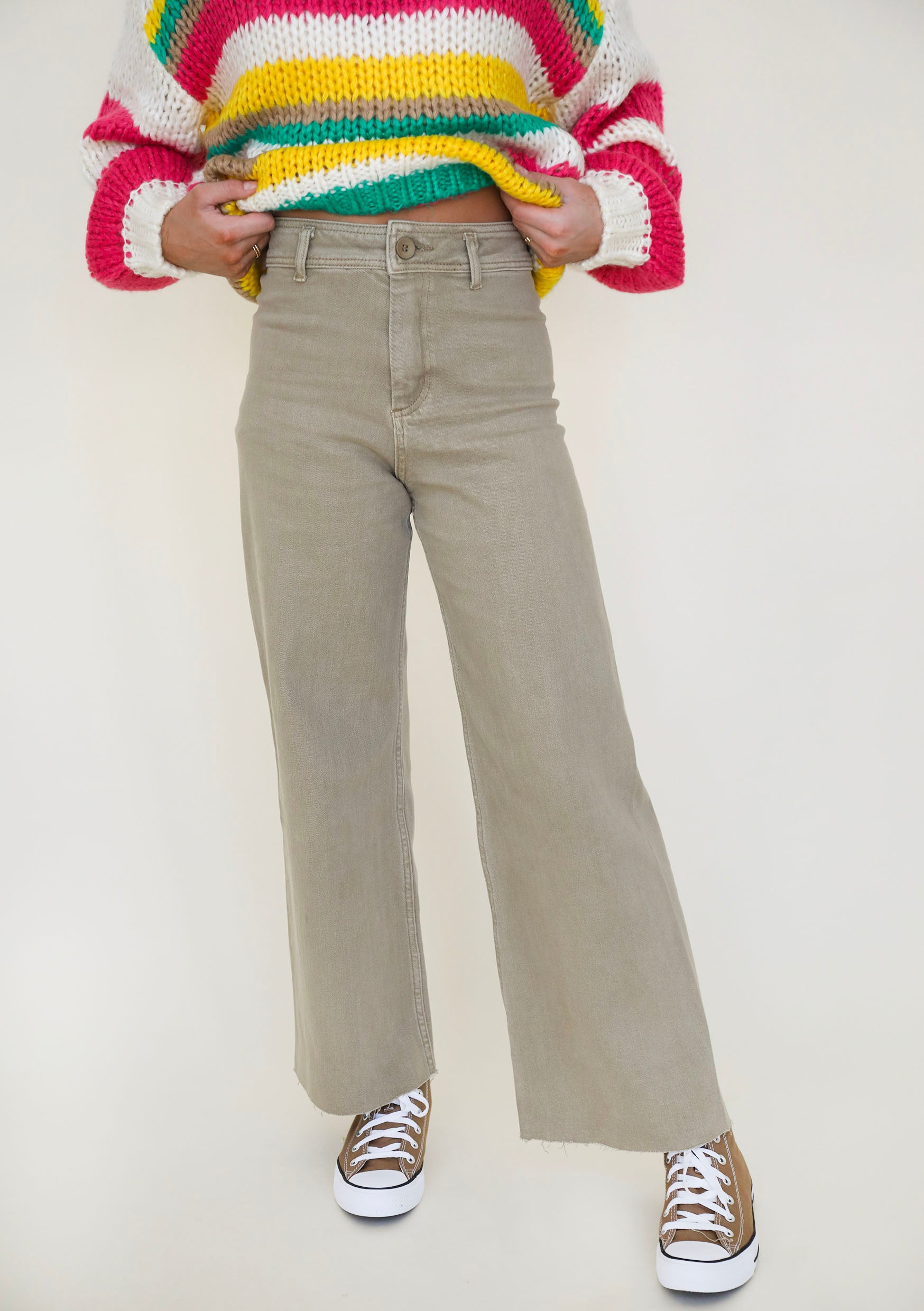 All For Me Pants in Dark Beige – Kesley Jade Collections