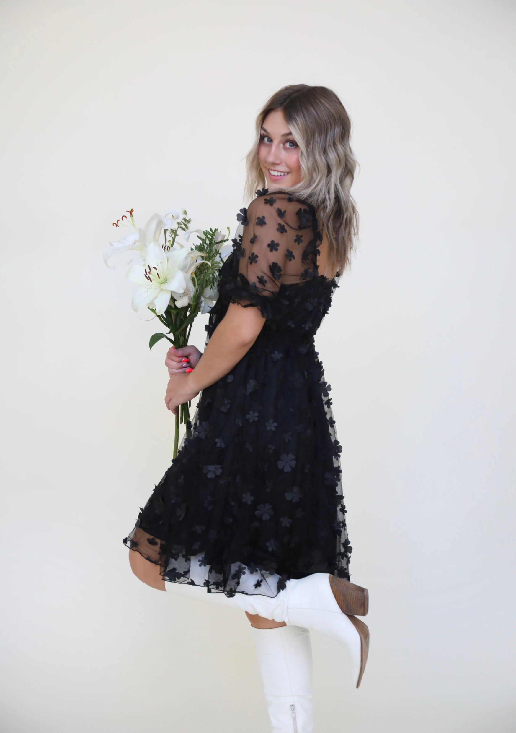 Daisy Doll Dress in Black – Kesley Jade Collections