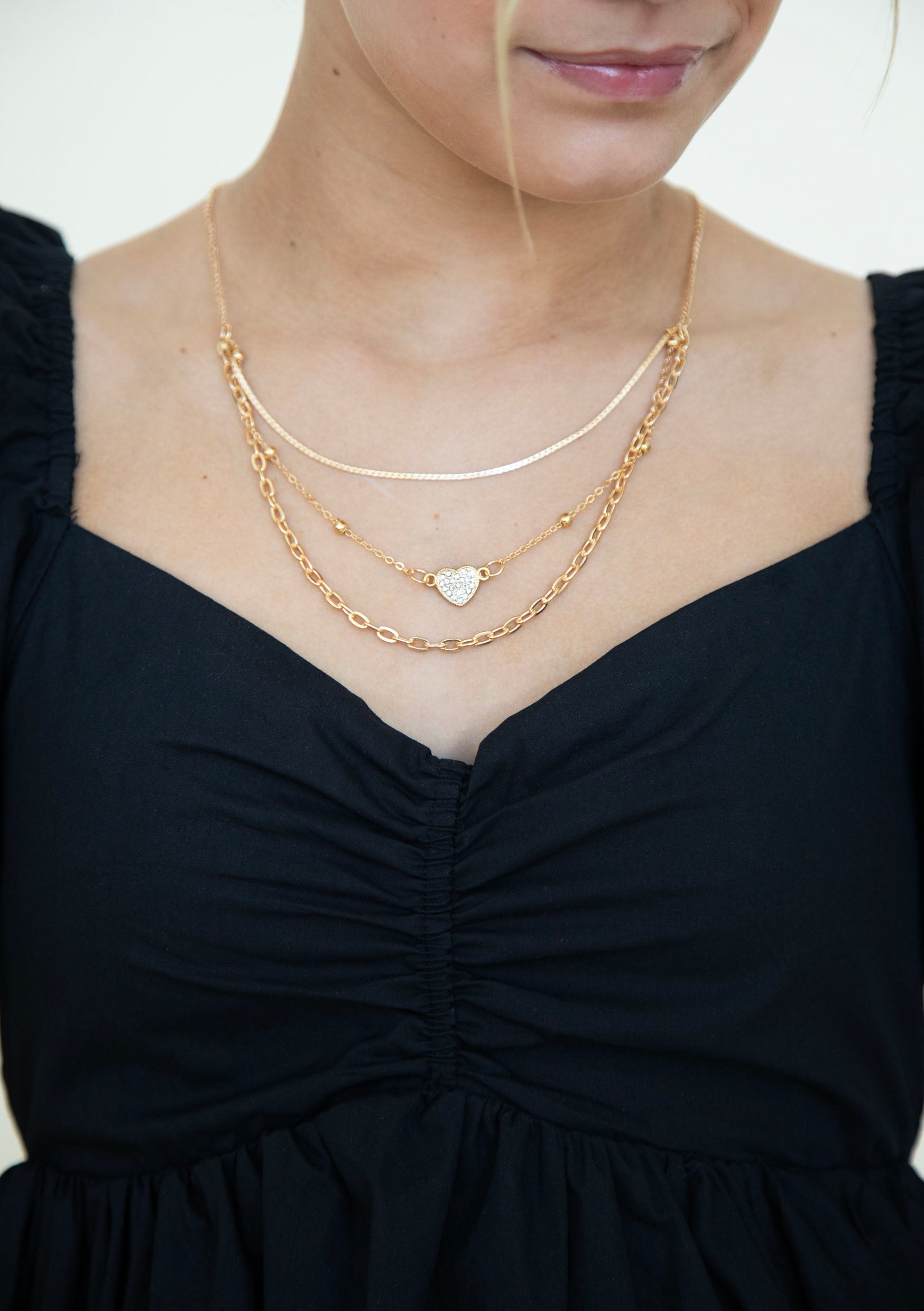 Heart Layered Necklace – Kesley Jade Collections