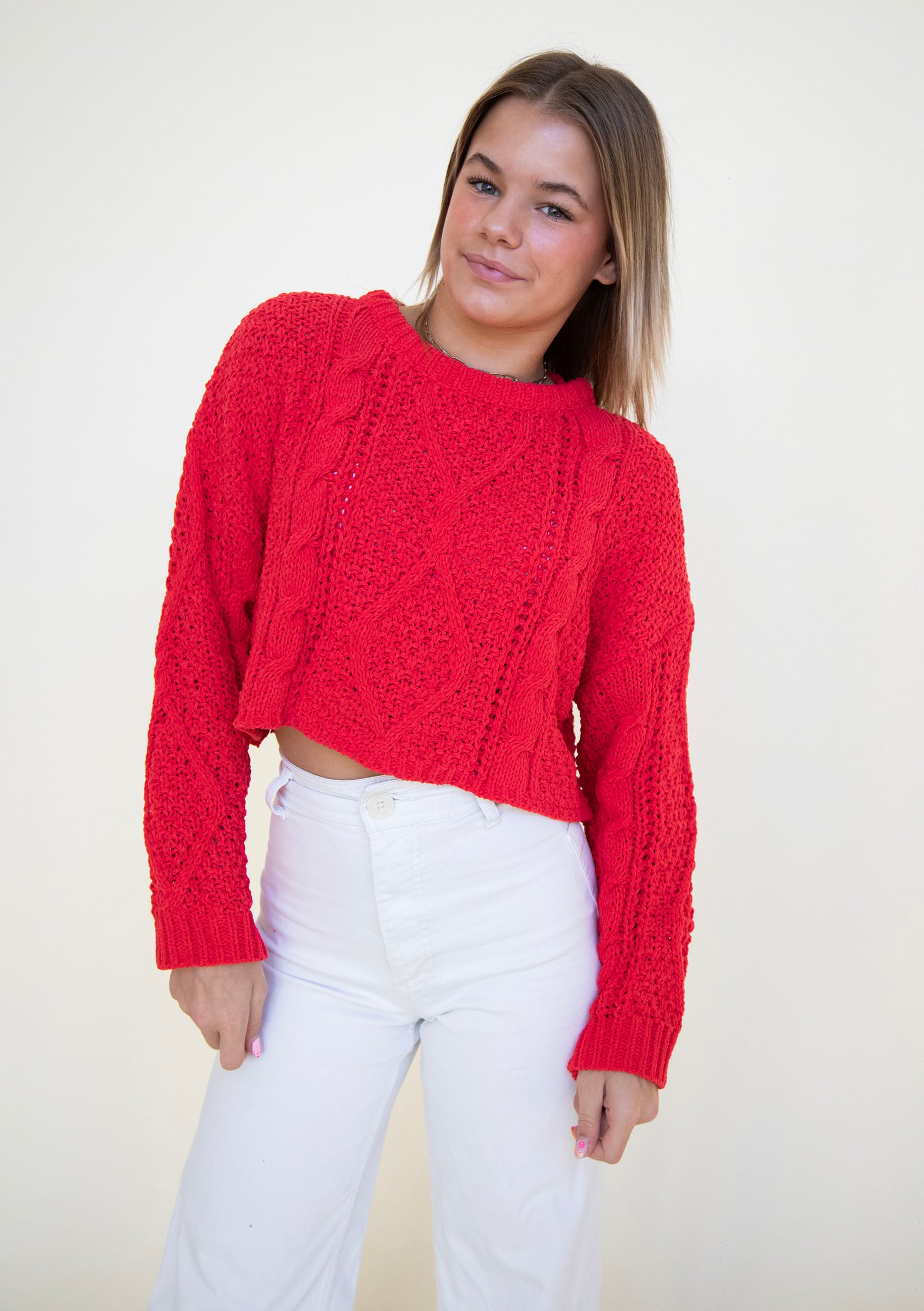 Moon Beam Sweater In Red – Kesley Jade Collections