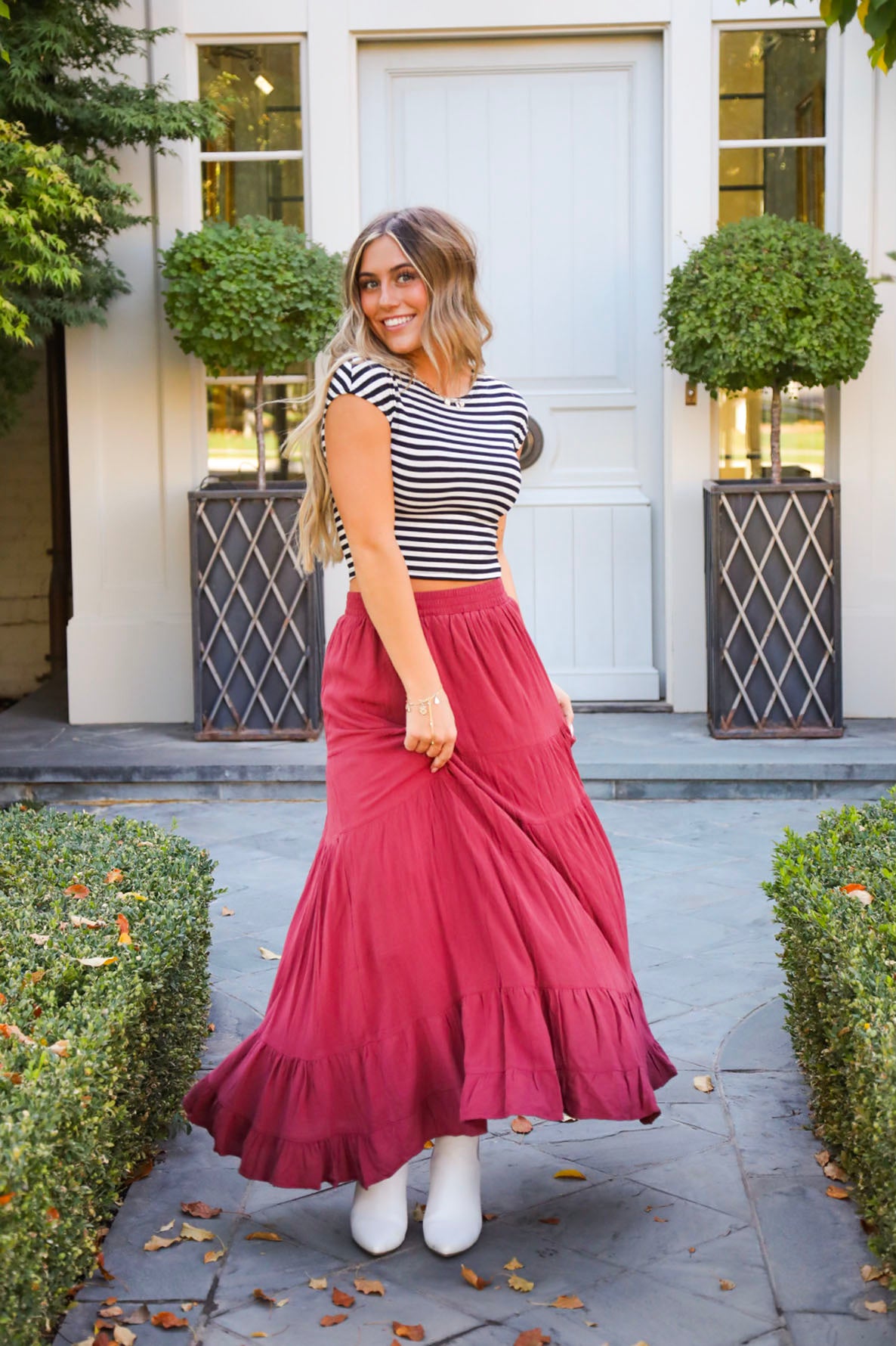 Flow My Way in Maroon – Kesley Jade Collections